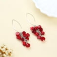 Boho Beads Drop Earrings Colorful Crystal Stone Long Hook Earrings for ...