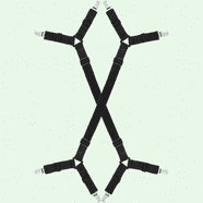 EVRI Adjustable Bed Sheet Straps with Metal Clamp Corners, 4 Pack ...