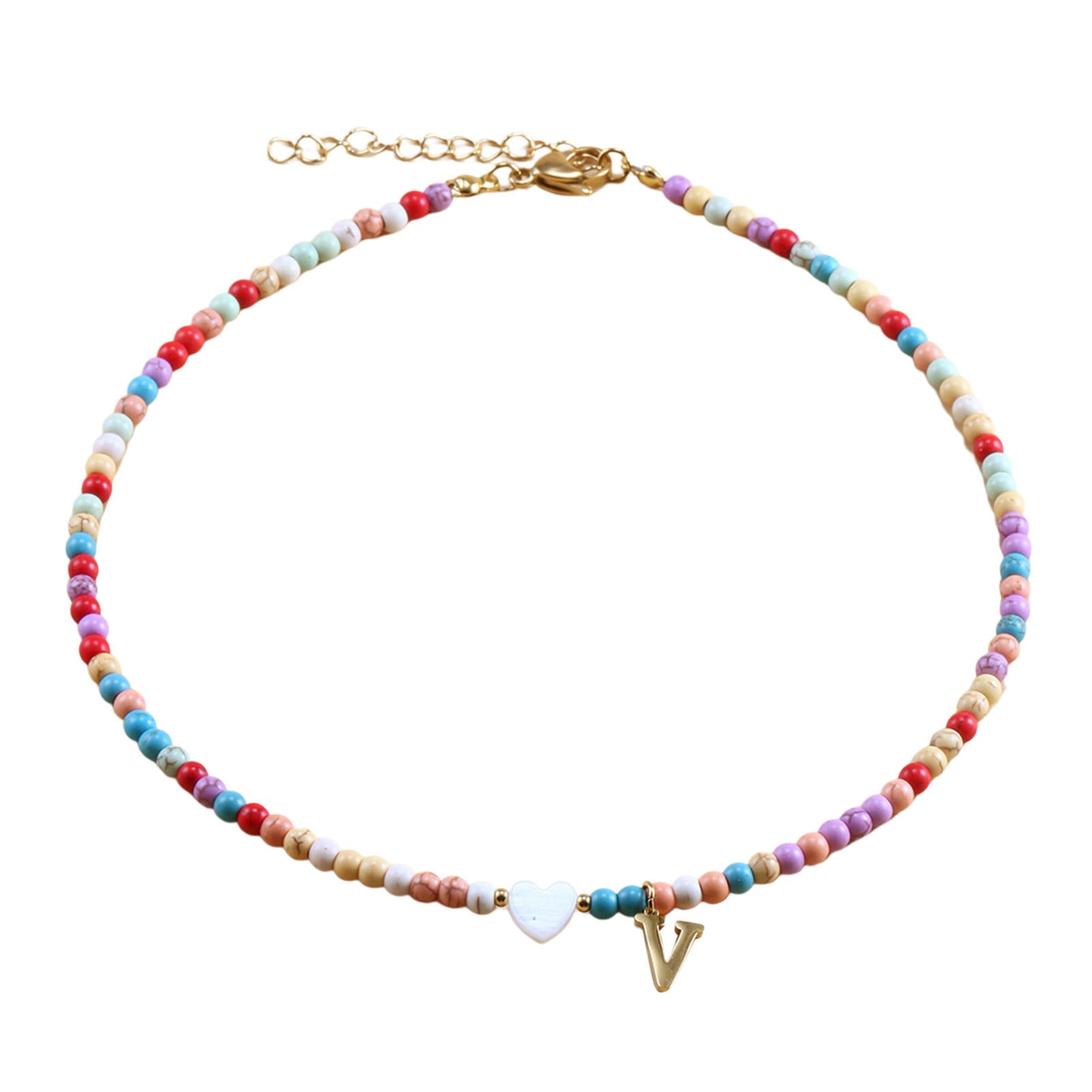 Click here for Yangzheee 26 Initial Bead Necklace For Women Neckl... prices