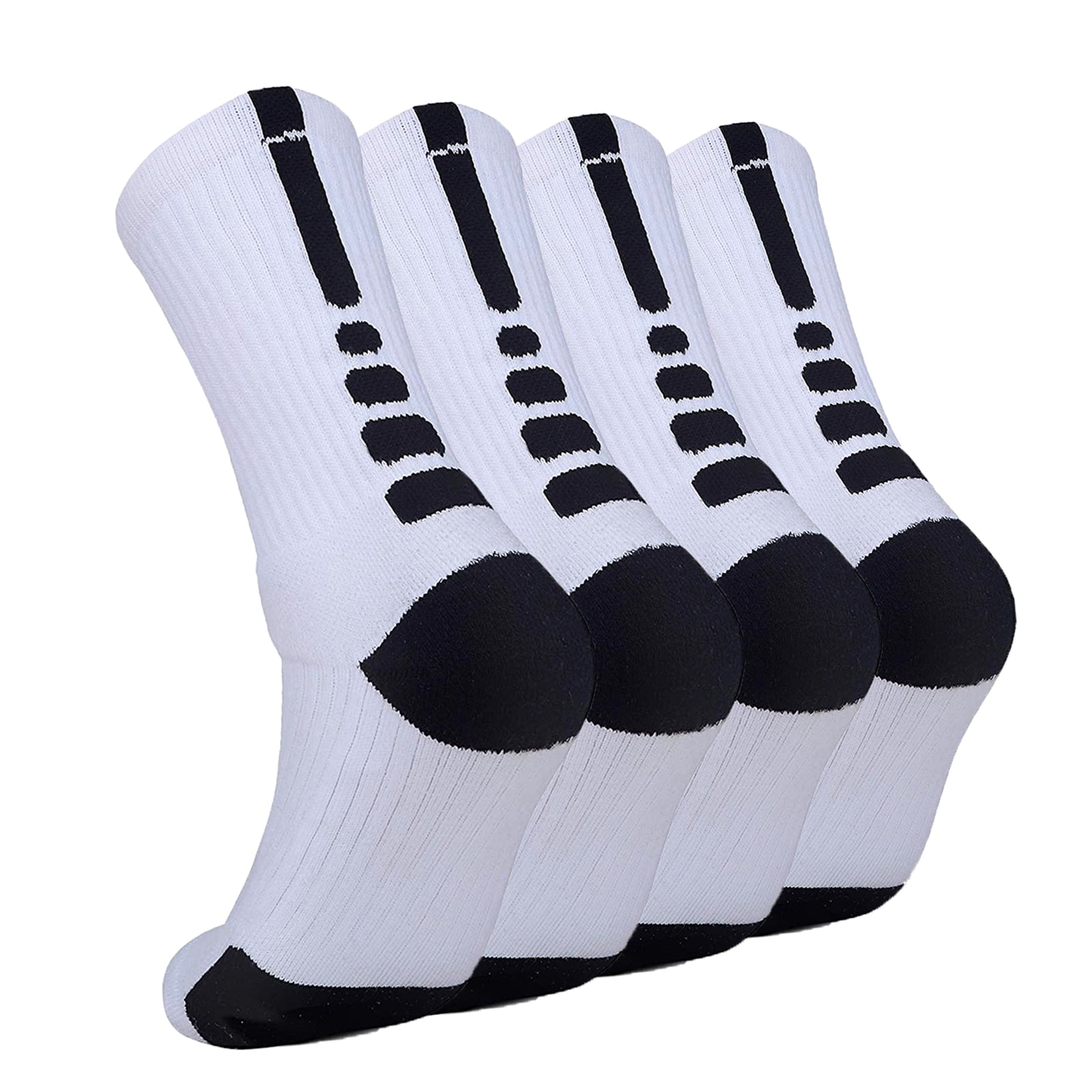 4Pack Mens Boys Sock Basketball Hiking Athletic Outdoor Sports Thick ...