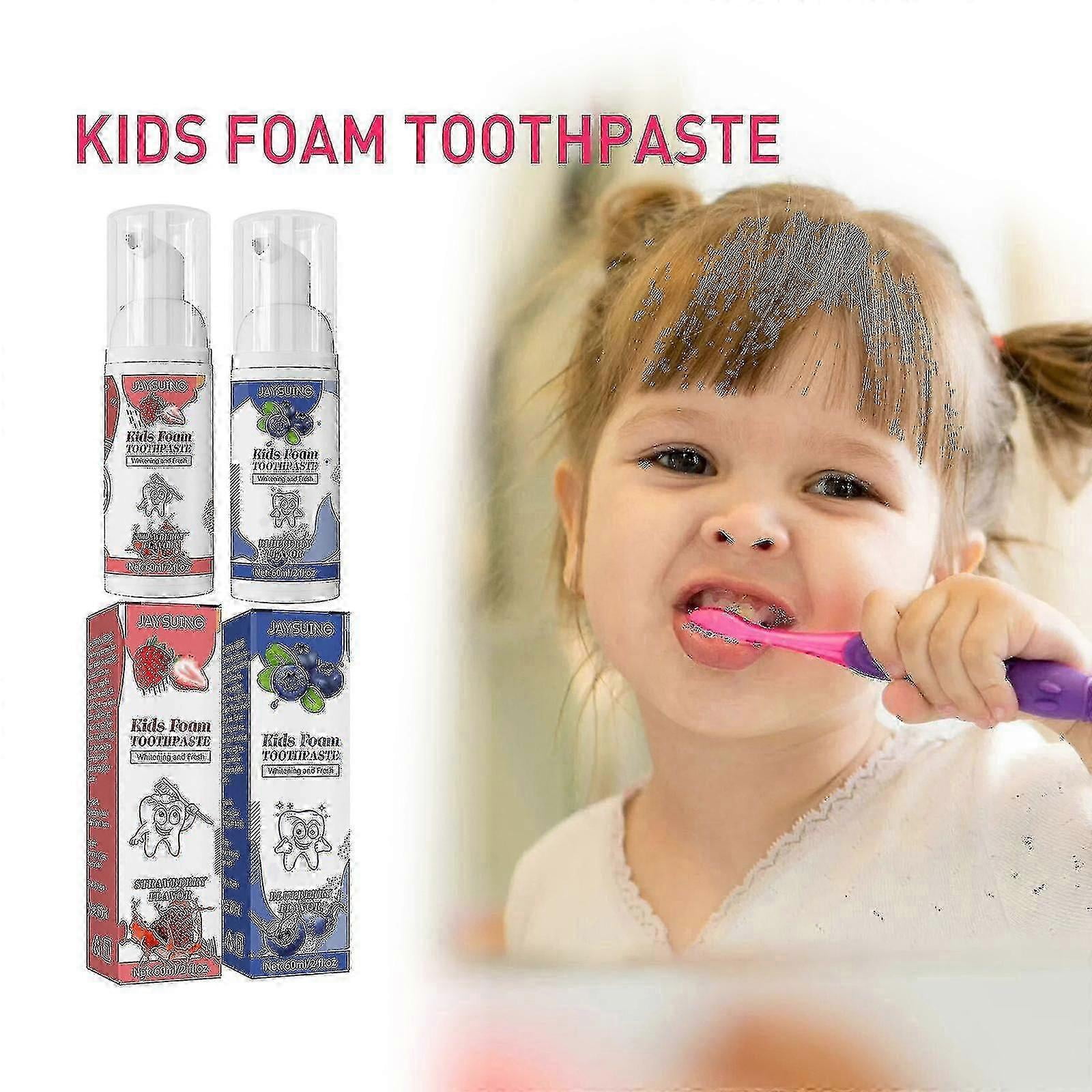 Jaysuing Children's Foam Toothpaste Teeth Cleaning, Whitening and Anti ...