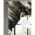 Black White Graduation Swag Curtains for Kitchen Modern Art Funny Words ...