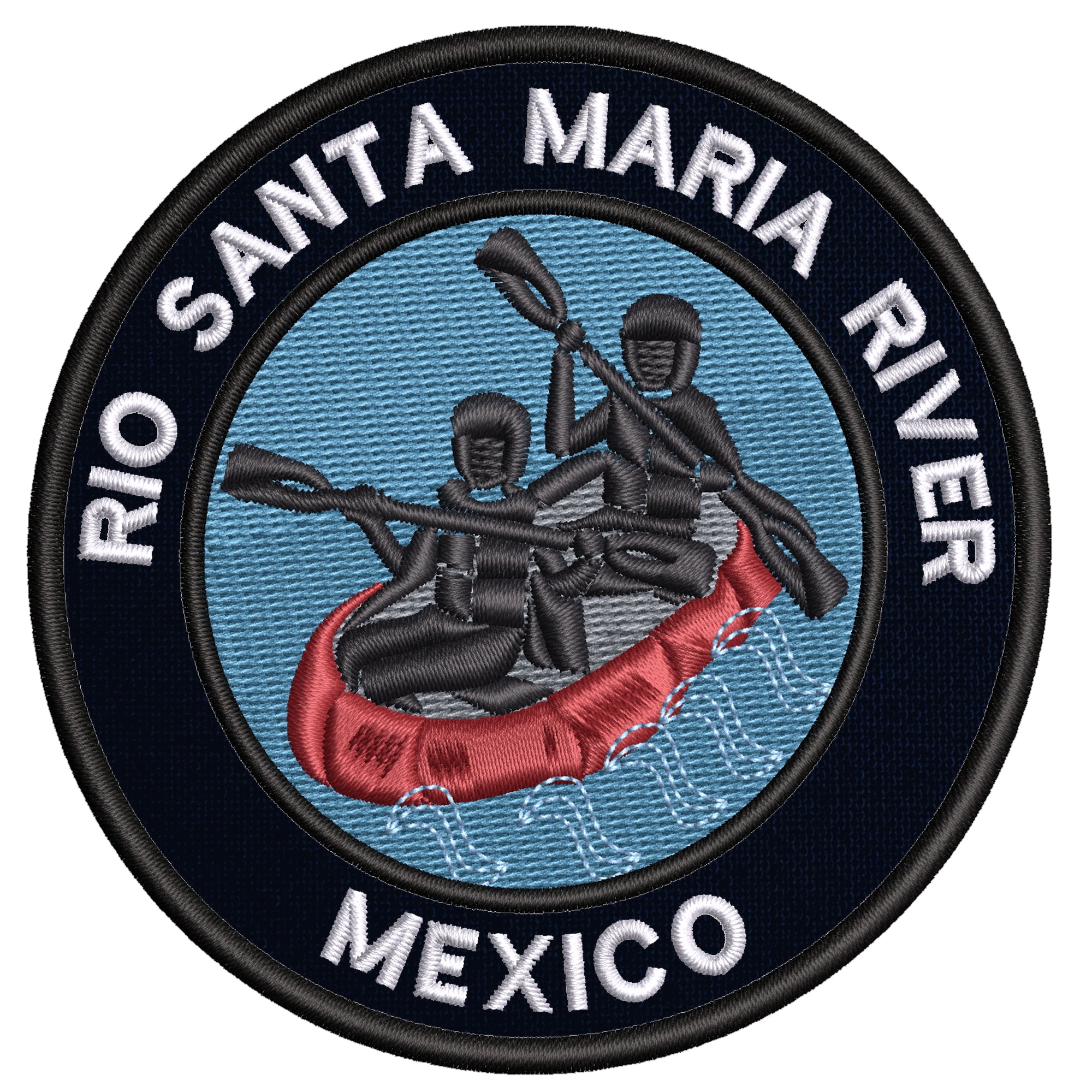 Applique Outdoors Rafting The Rio Santa Maria River Theme Hook Backing ...