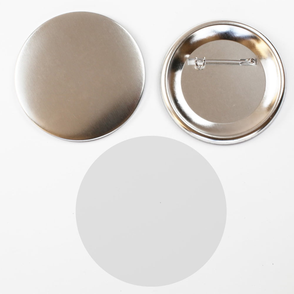 Techtongda 3" 75mm Pin Back Button Parts Round Button Parts Metal ...