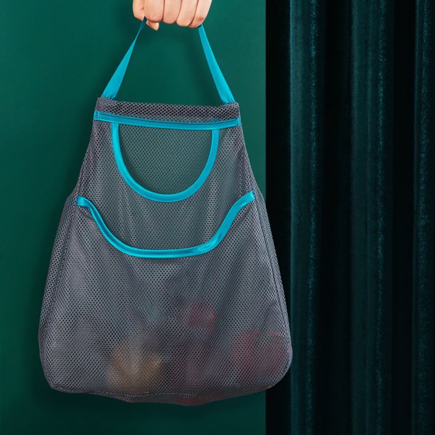 ZeusDouble Layer Portable Hanging Mesh Fruit Vegetable Storage Net Bag ...