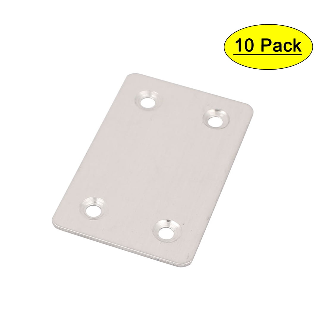 Unique Bargains Metal Rectangle 4 Holes Flat Mending Repair Plates ...