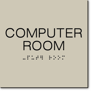 Computer Room Sign-Taupe / Black (1 Unit) - Walmart.com