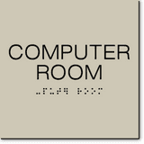Computer Room Sign-Taupe / Black (1 Unit) - Walmart.com
