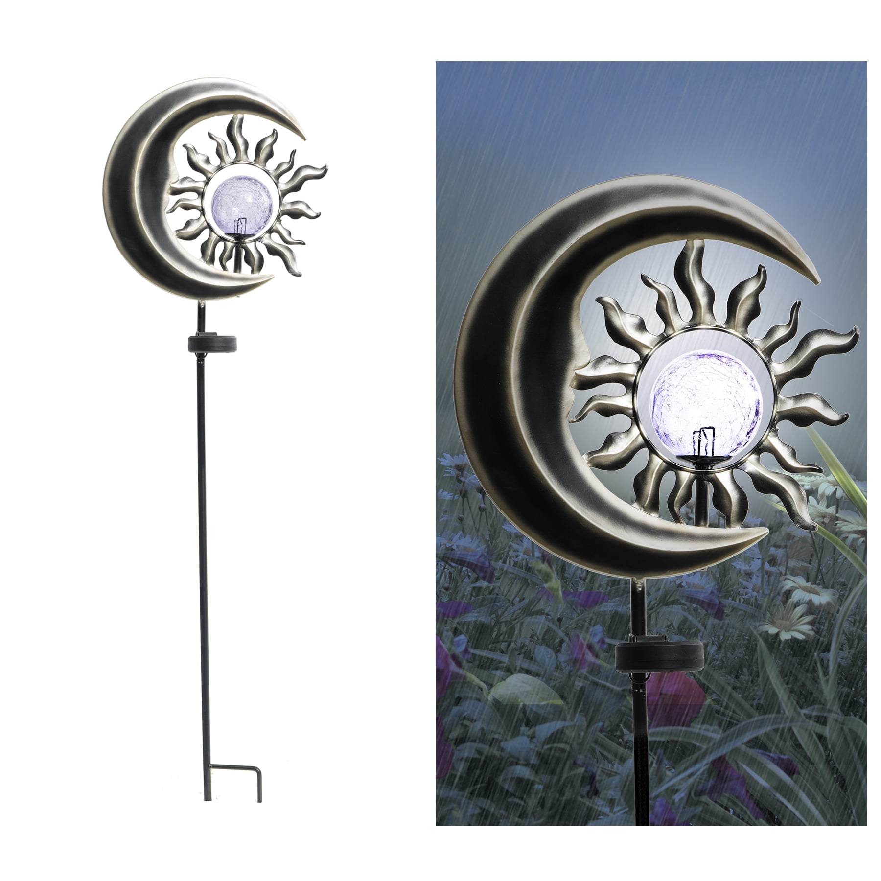 Solar Sun and Moon Stake Light - Walmart.com