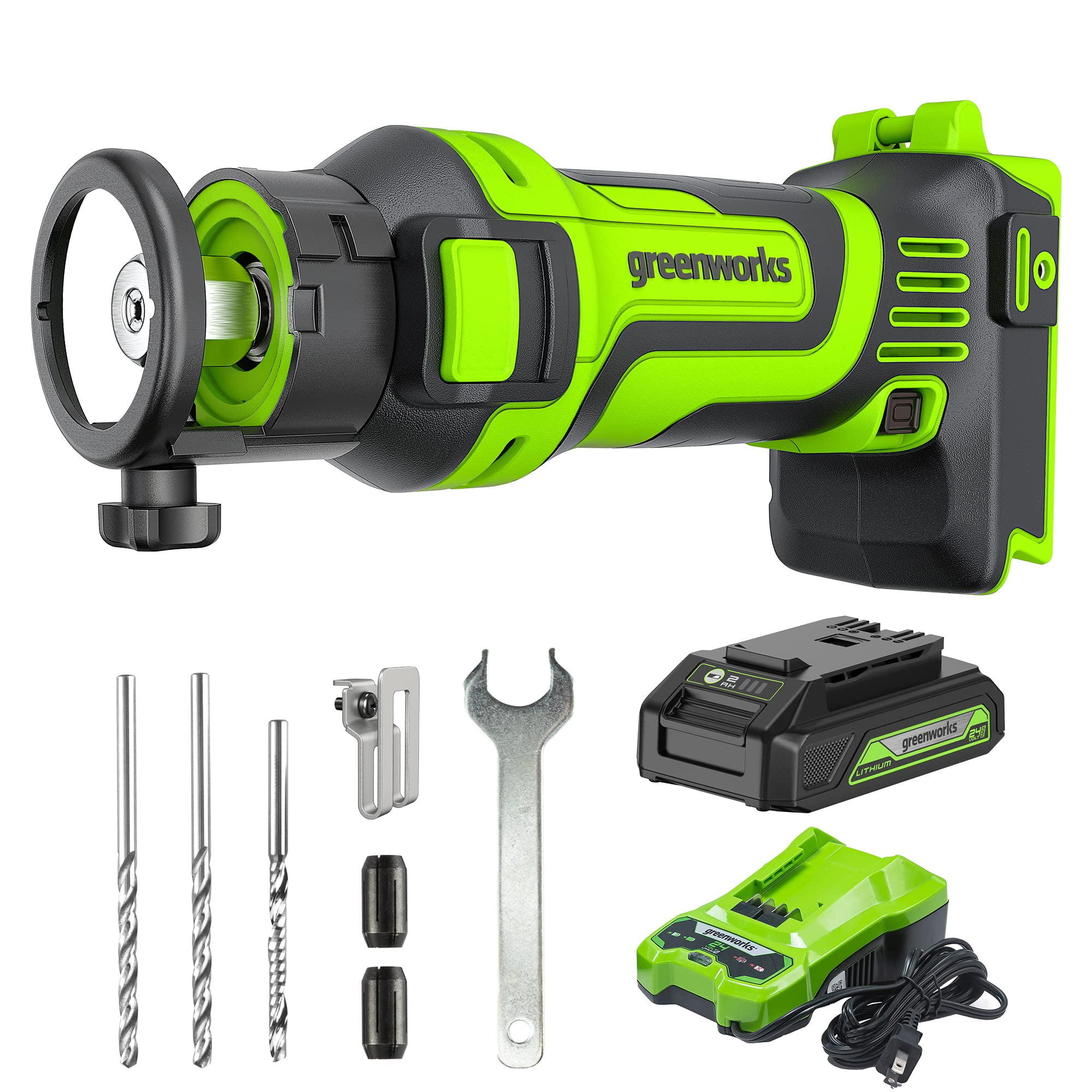 Greenworks 24v Speed Saw Rotary Cut Tool, 2Ah Battery and Charger ...