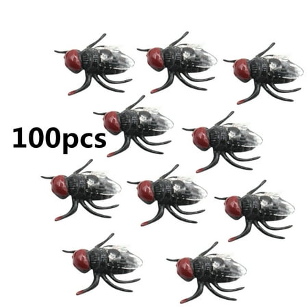 Plastic Flies Toy Fake Fly Bugs Fake Plastic Insect Fly Toys Trick Joke ...