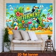 1 "Happy Retirement" Themed Tapestry — Featuring a beach landscape ...