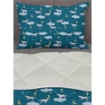 Cartoon Comforter & Sham Bedding Set, Pattern of Unicorn on Clouds ...