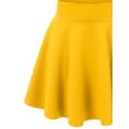 Mbj Wb669 Womens Basic Versatile Strechy Flare Skater Skirt S Yellow
