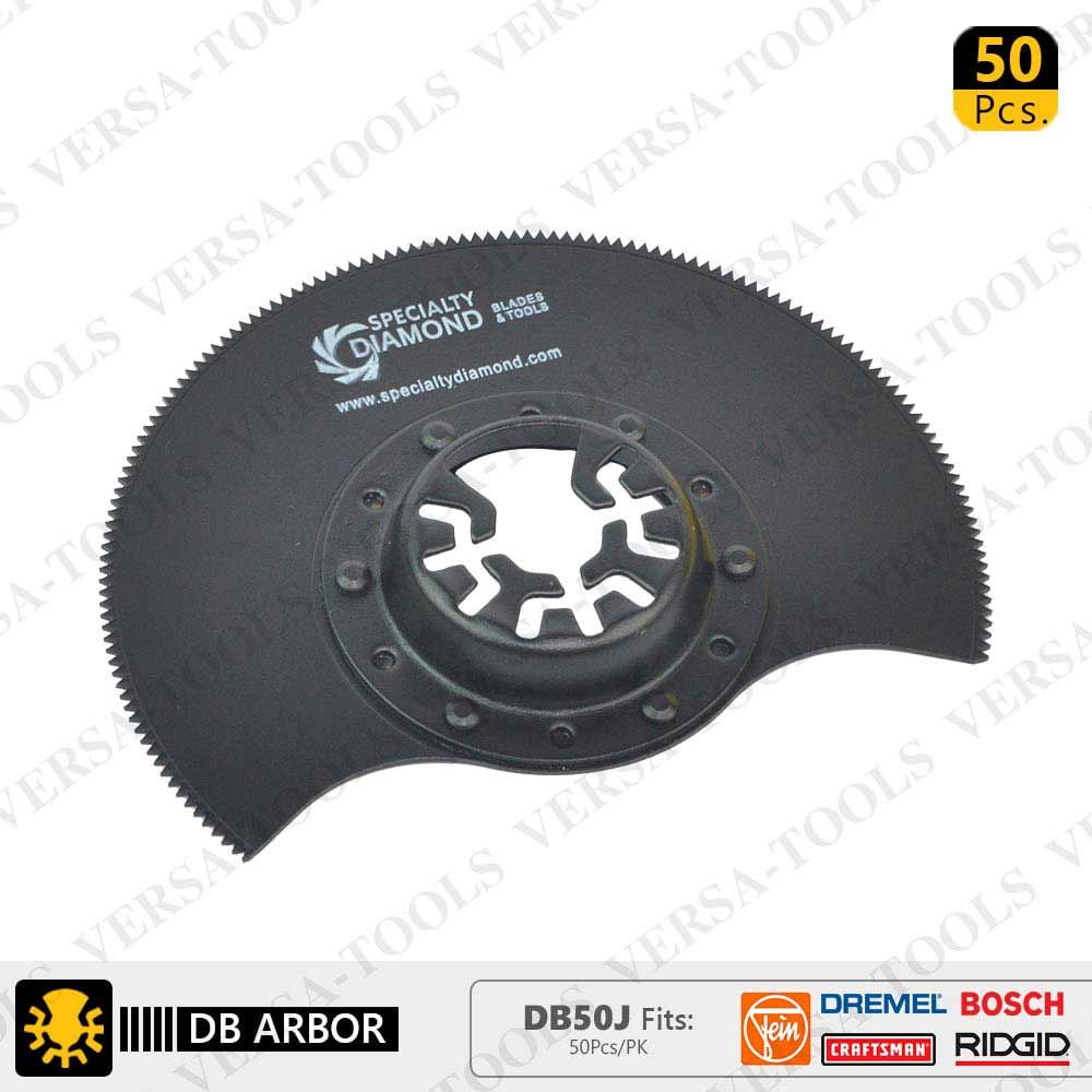 Versa Tool DB50J 80mm HSS Semi-Circular Multi-Tool Saw Blades, 9mm ...