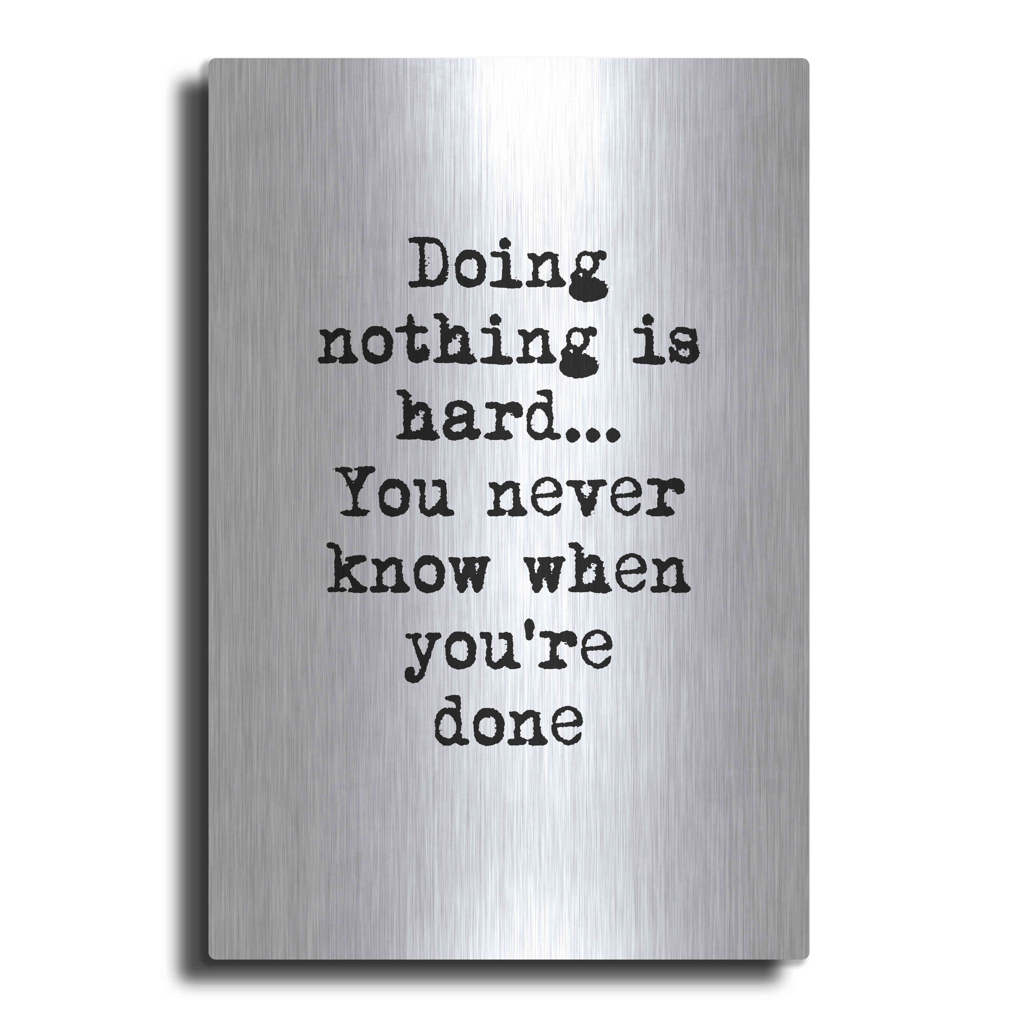 Luxe Metal Art 'Doing Nothing' by Design Fabrikken, Metal Wall Art, 24 ...