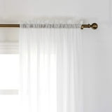 Anjee White Sheer Curtains for Living Room 63 inch Length 2 Panels Set ...