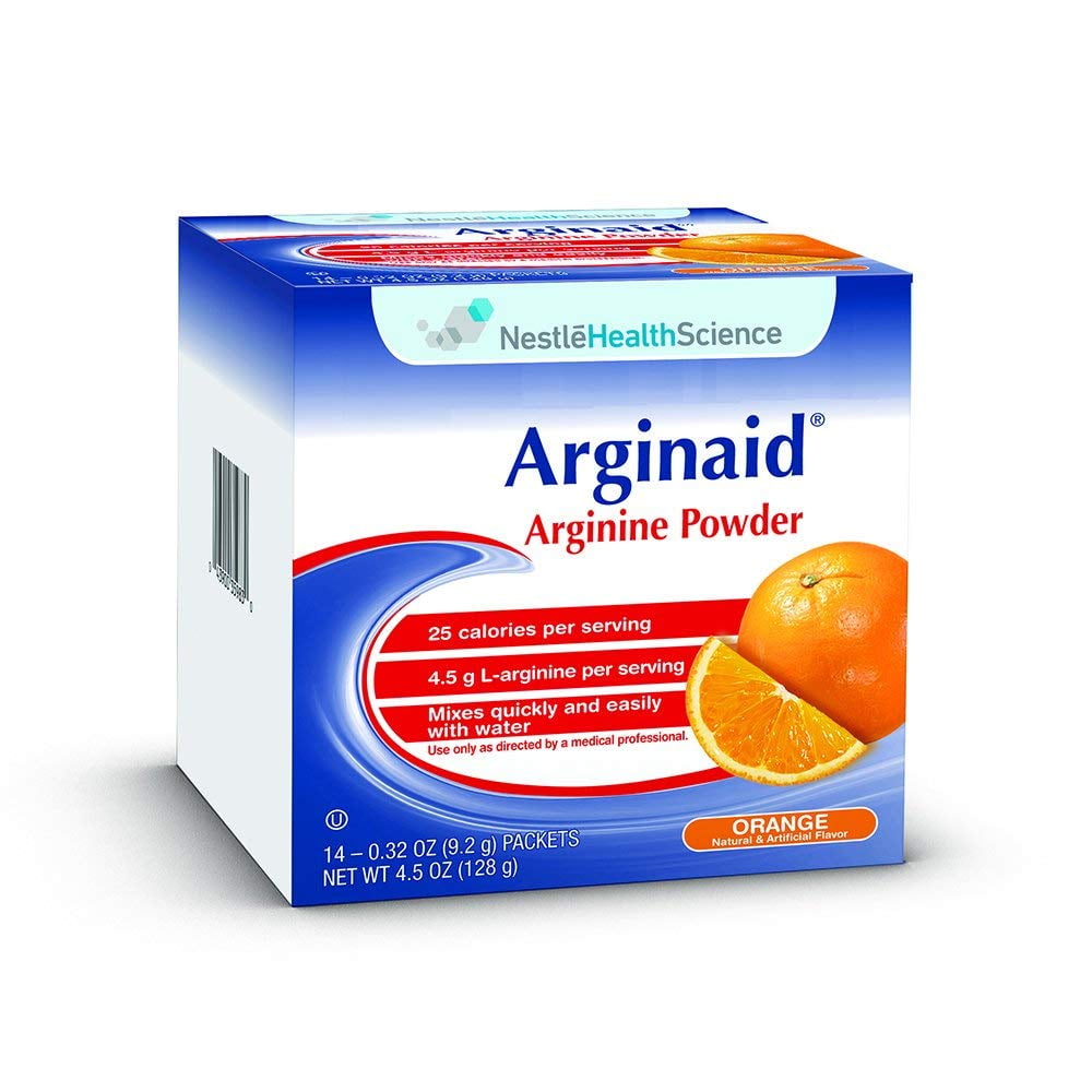 Arginaid Arginine Powder Mix 35983000 9.2g Case of 56, Orange Flavor ...