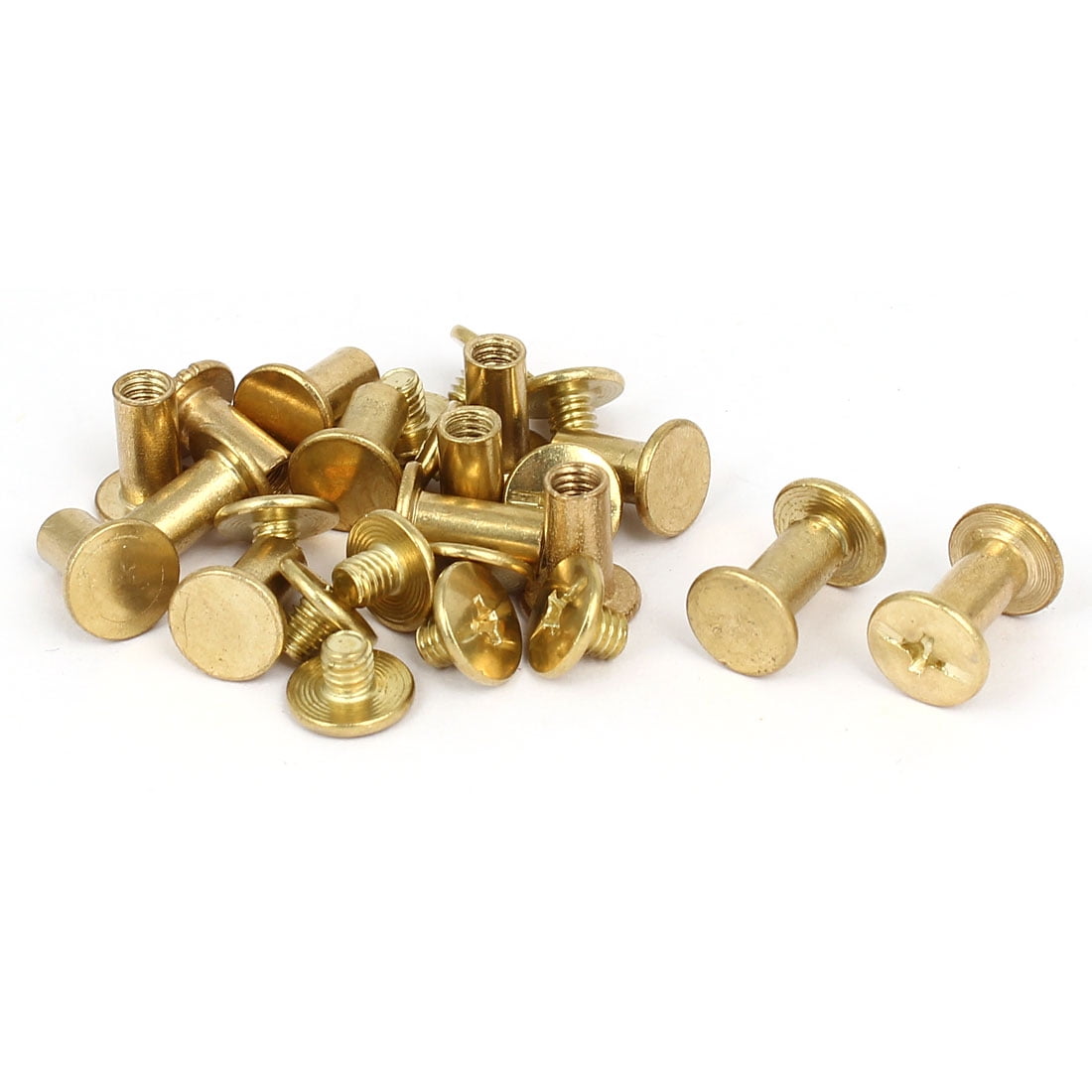 M5x10mm Brass Plated Binding Chicago Screw Posts 14pcs for Album ...