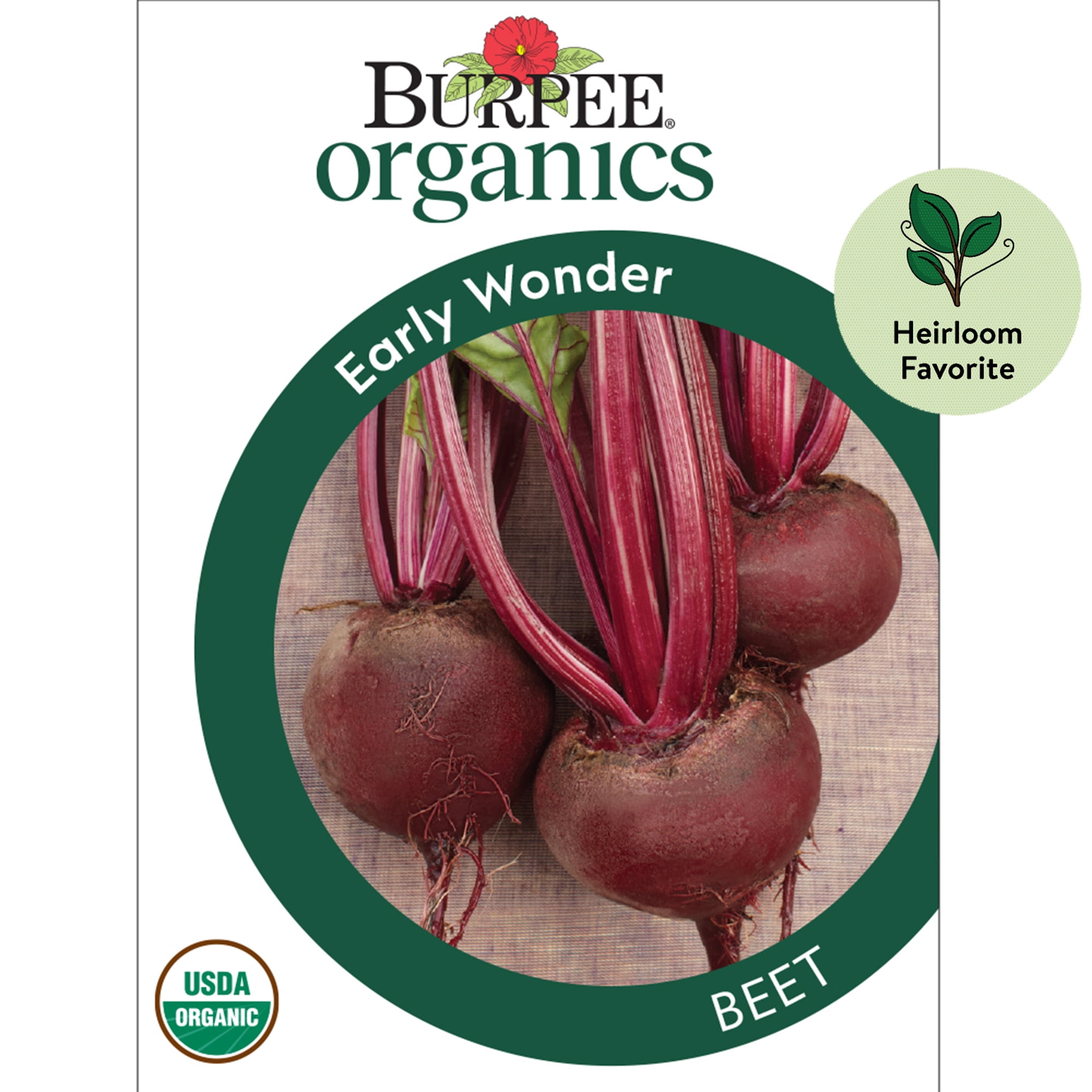 Burpee Organics Early Wonder Beet Seeds - Non-GMO, Heirloom Organic ...