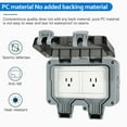 QIPUNEKY IP66 2-Gang Outdoor Electrical Plug Switch, 15A 110-250V Power ...