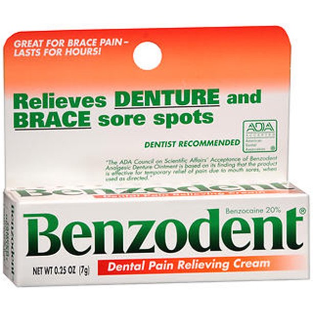 Benzodent Denture Pain Relieving Cream - 0.25 oz - Walmart.com ...