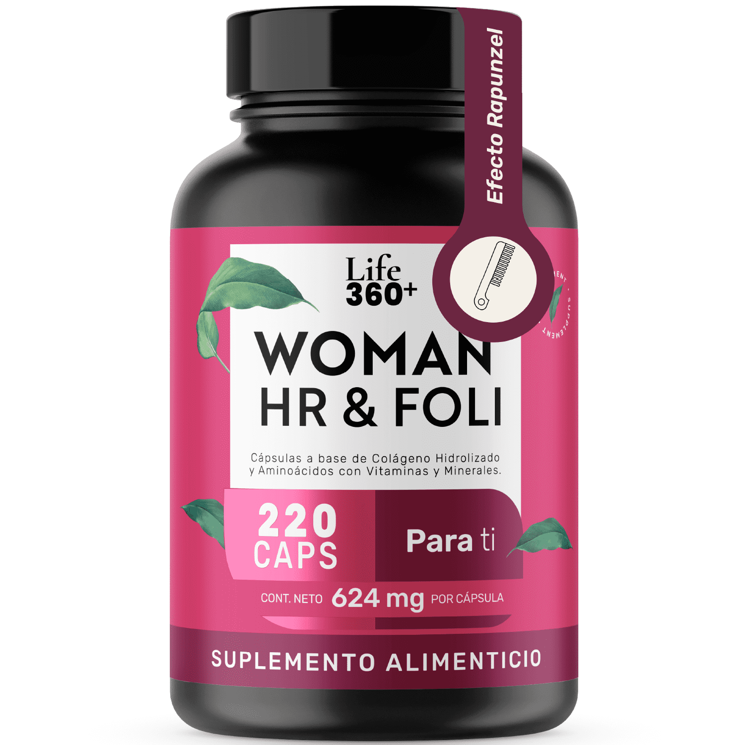 Life 360+ WOMAN HR & FOLI | 220 cápsulas | Cápsulas a base de colágeno ...