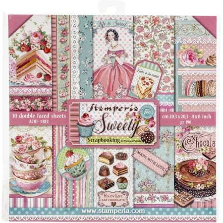 Stamperia Double-Sided Paper Pad 8"X8" 10/Pkg-Sweety, 10 Designs/1 Each ...