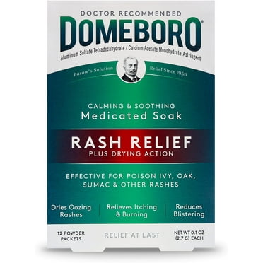 Domeboro Medicated Soak Rash Relief, 12 Powder Packets (Pack of 2 ...