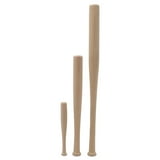 Half Wood Bat 6 inch, Pack of 10 Unfinished Split Wooden Baseball Bats ...