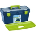 Pro Art Storage Box W/Organizer Top-19"X10"X8.9" Blue & Green - Walmart.com