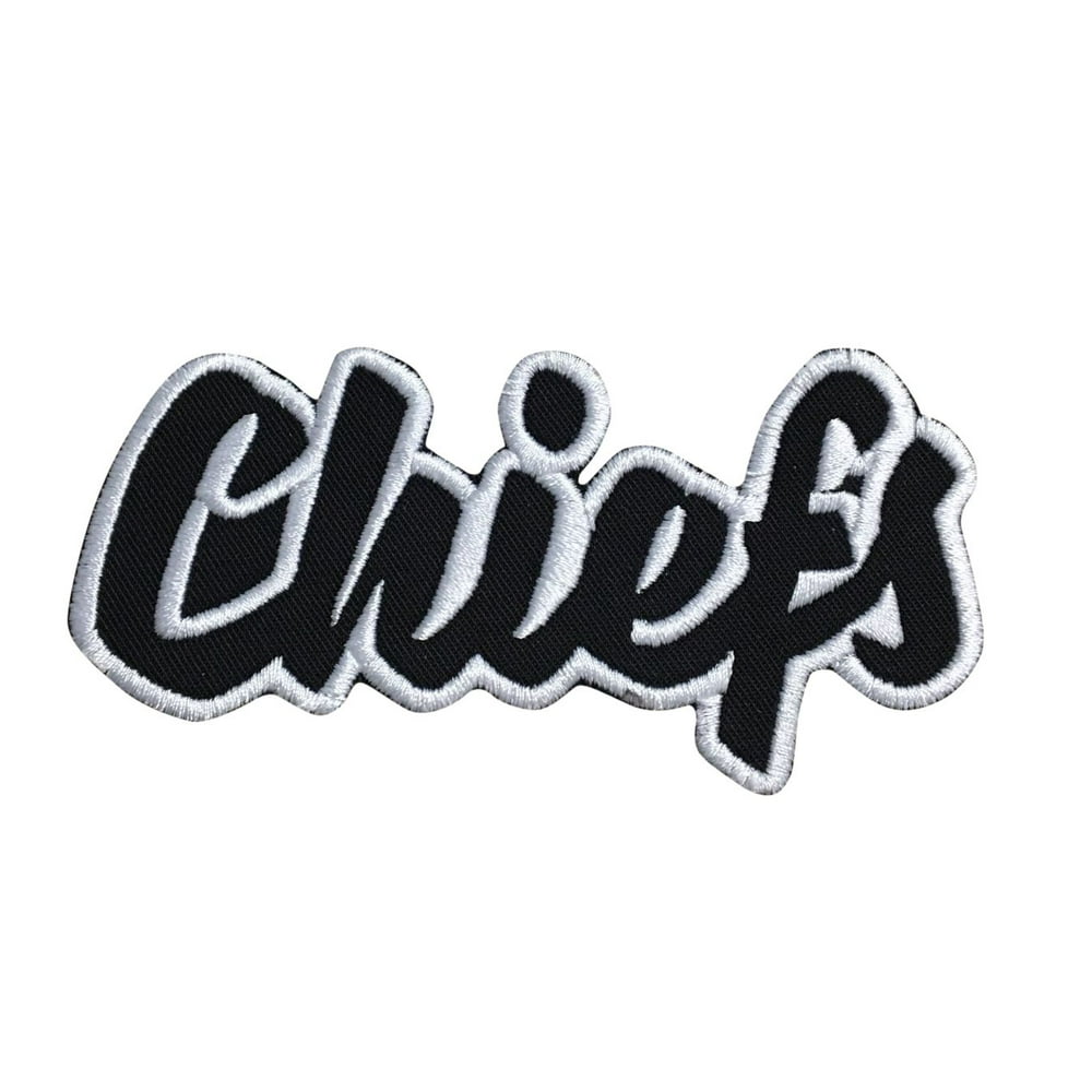 Chiefs - Black/White - Team Mascot - Words/Names - Iron on Applique ...
