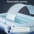 YQSDG Automatic Inflatable Family Pool, 260x160x68cm, Quilted Bottom ...