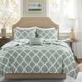 Home Essence Becker 4 Piece Reversible Coverlet Set, Full/Queen, Gray ...