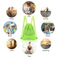 Costway Drawstring Backpack String Bag Folding Sports Sack w/Zipper ...