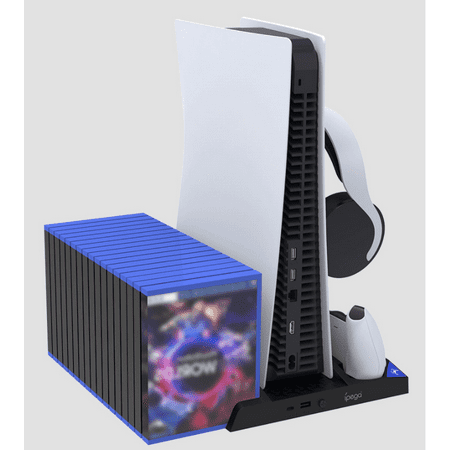 Vertical Stand for Playstation 5 with Cooling Fan Charging Station for ...