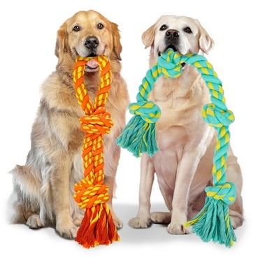 Bmag Indestructible Chew and Play Dog Rope Toy, 5-Knot Tug of War Toy ...