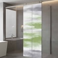 Sage Green Gray Window Privacy Film, Neutral Abstract White Ombre ...