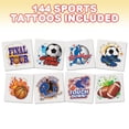 ArtCreativity 144 pack Long-lasting Sports Temporary Tattoos - Assorted ...