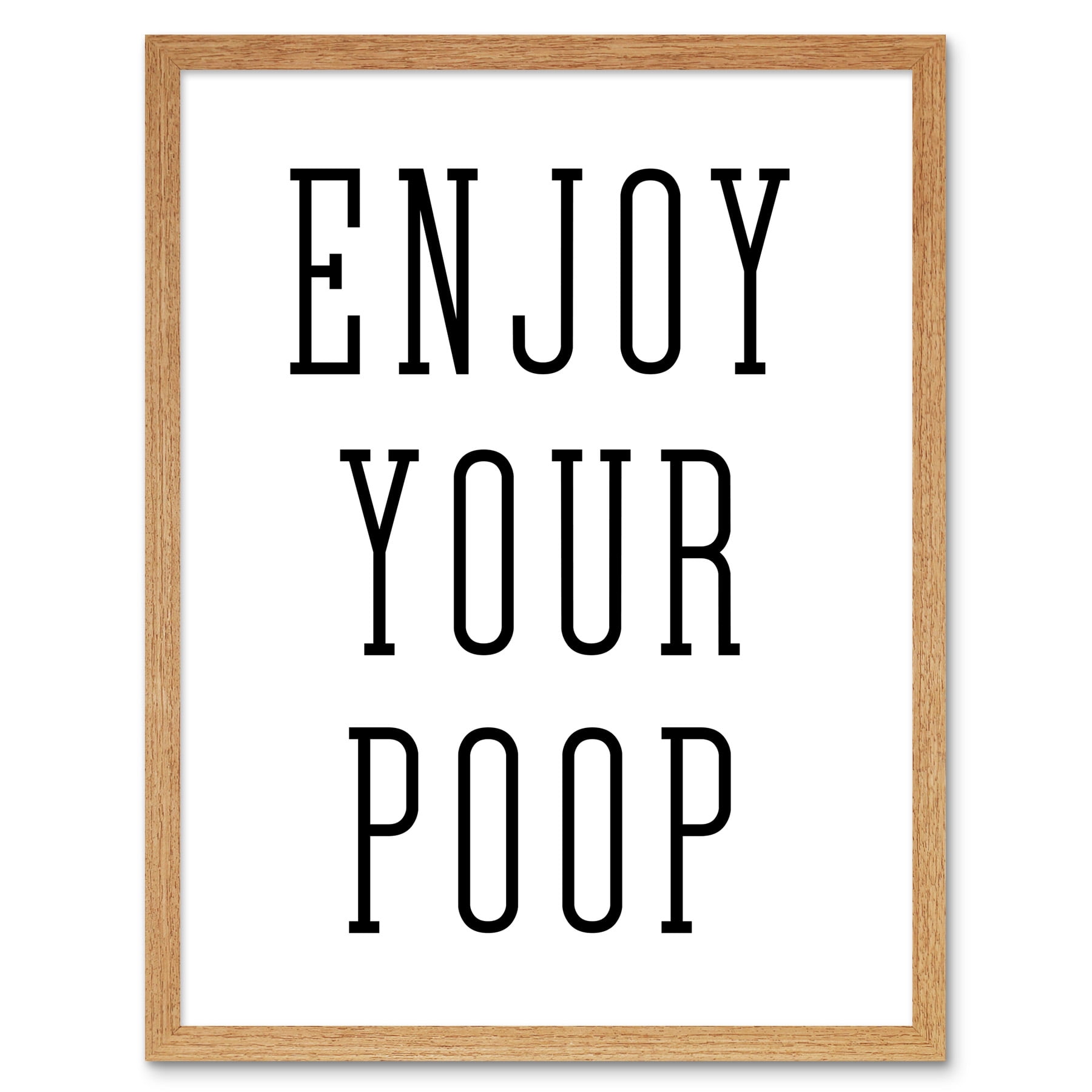 Enjoy Your Poop Funny Toilet Bathroom Sign Bathroom Decor Wall Art Art ...