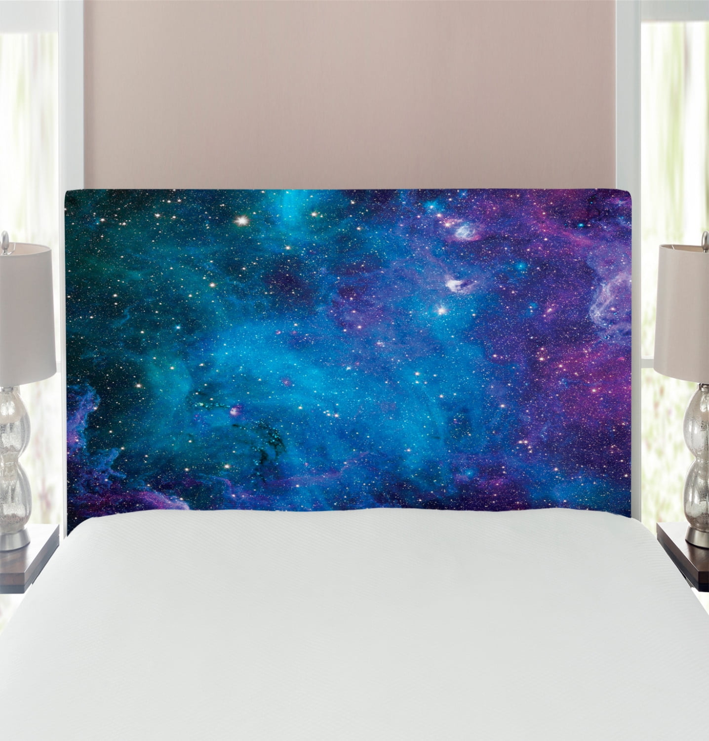 Outer Space Headboard, Galaxy Stars in Space Celestial Astronomic ...