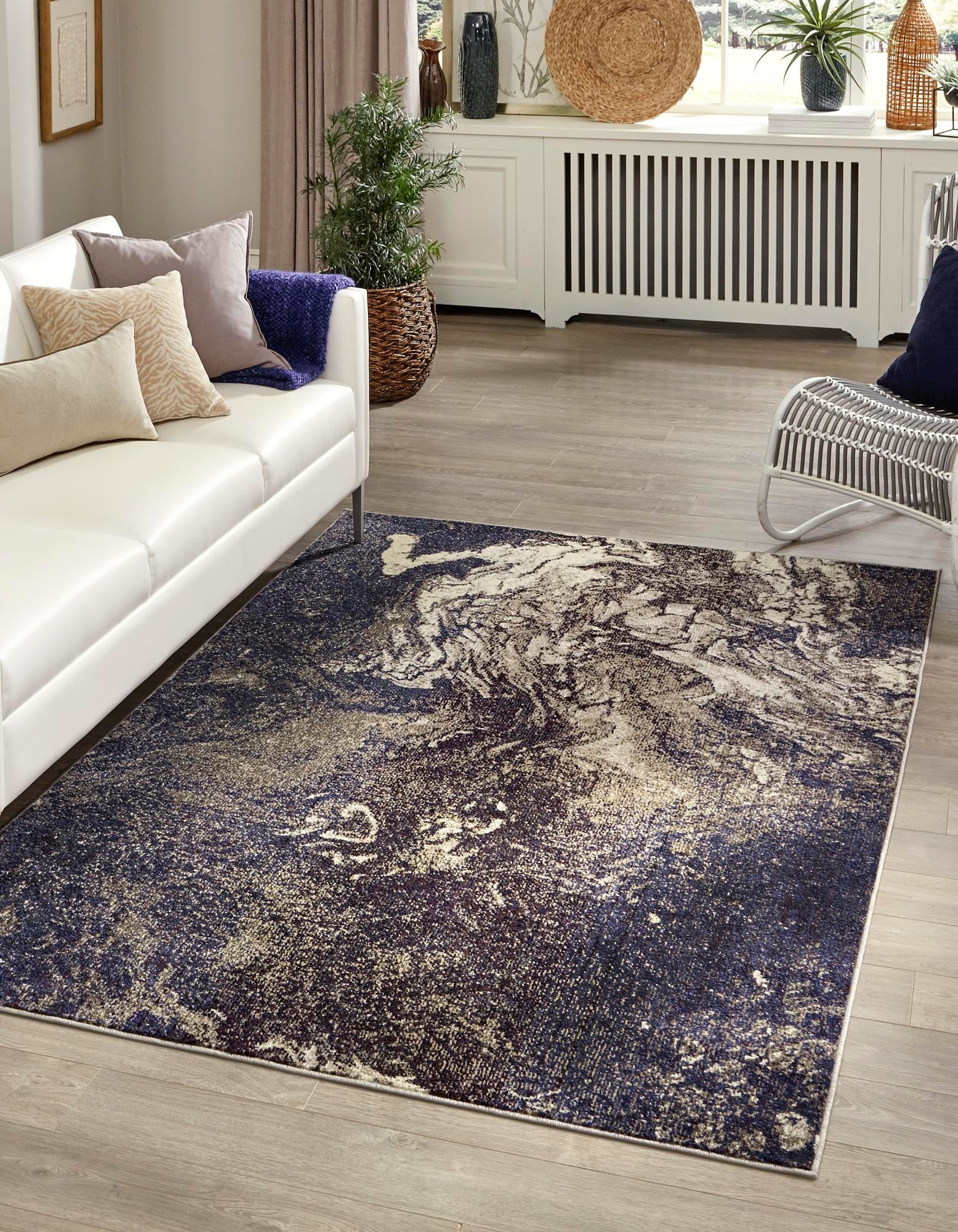 Rugs.com Haerfest Collection Rug – 9' x 12' Gold Low Rug Perfect For ...