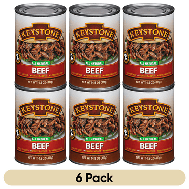 (2 Pack) Keystone All Natural Beef 14.5 oz Can Emergency Survival Food ...
