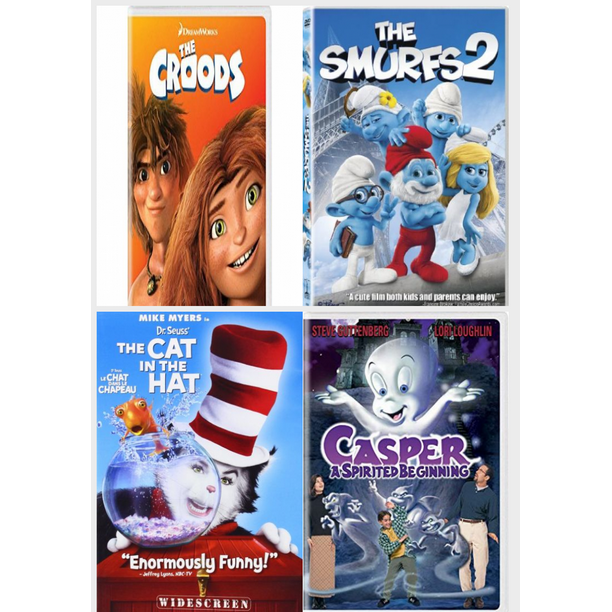 Children's 4 Pack DVD Bundle: The Croods, The Smurfs 2, Dr. Seuss The ...