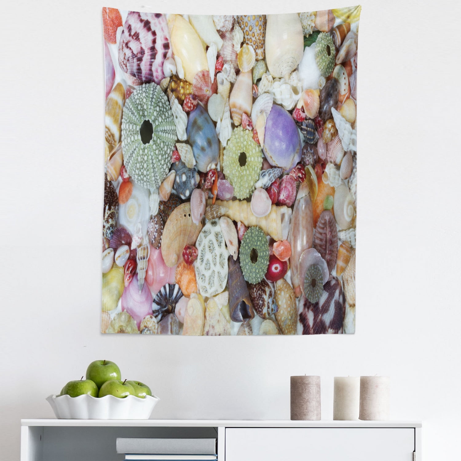 Shell Tapestry, Closeup Photo of Various Colorful Big Little Seashells ...