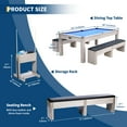 7FT 3-in-1 Pool Table - Convertible Billiard, Dining Table & Ping Pong ...