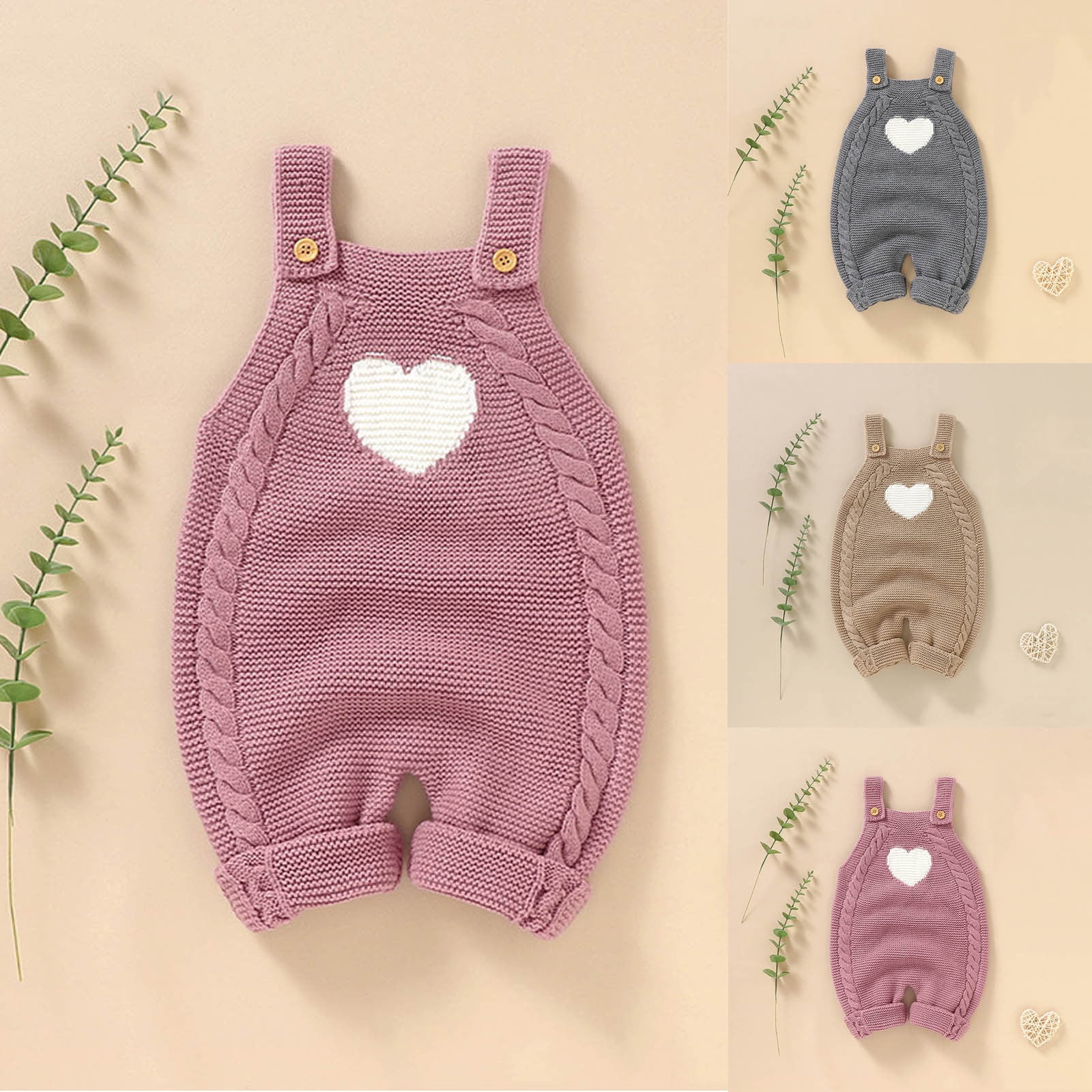 Click here for Jdqjbz Baby Girl Romper Sleeveless Jumpsuit Heart... prices