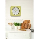Infinity Instruments Retro Square Yellow Wall Clock, 9.25" - Walmart.com