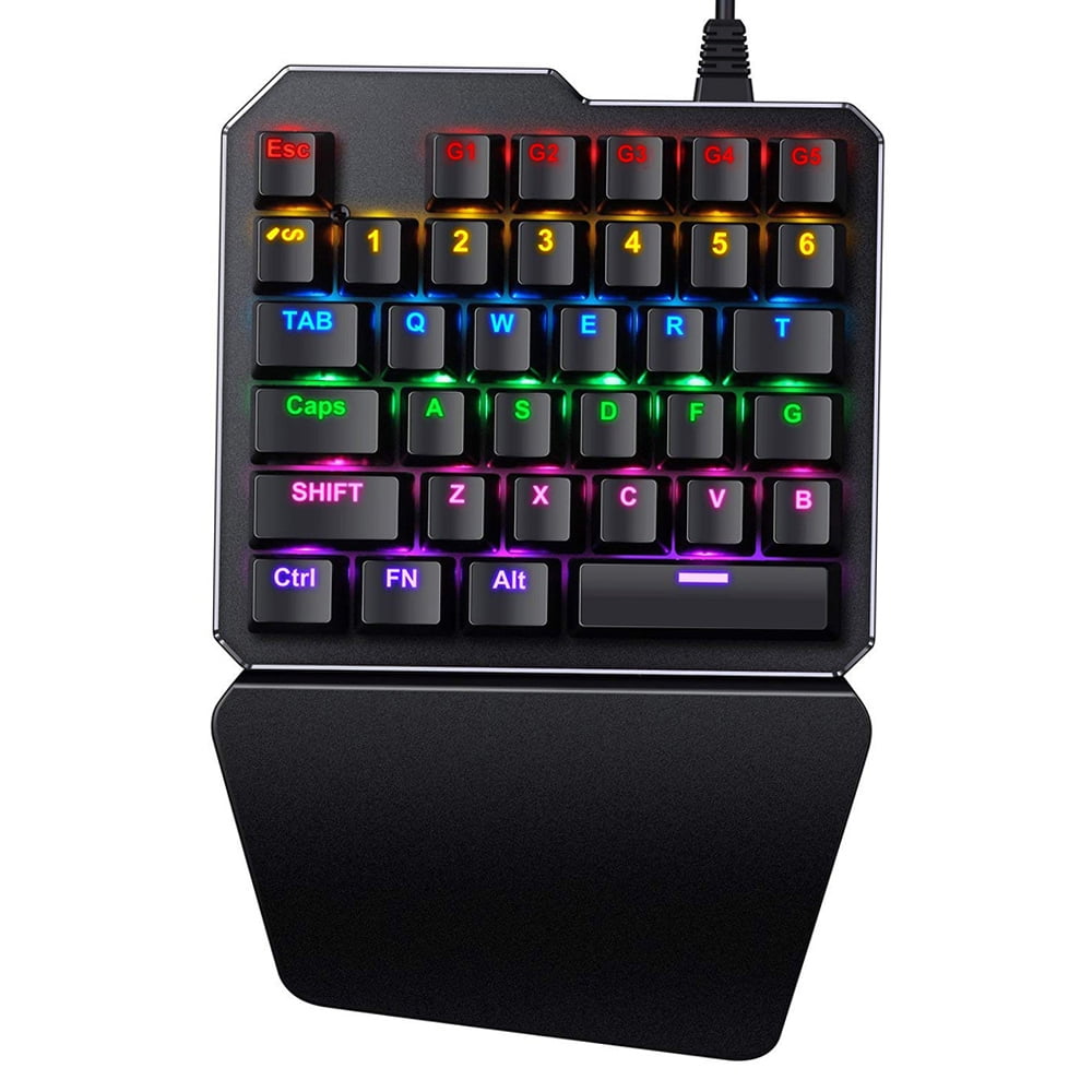 Teclado Gamer HXSJ J100 de 35 Teclas Mecánicas con Retroiluminación RGB ...