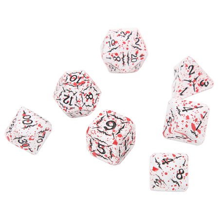 Table Gaming Dice, Clear Number Polyhedral Dice Set For Roles Play ...